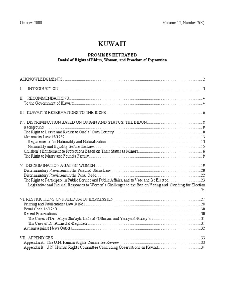 Kuwait 009 | PDF | Treaty | Human Rights