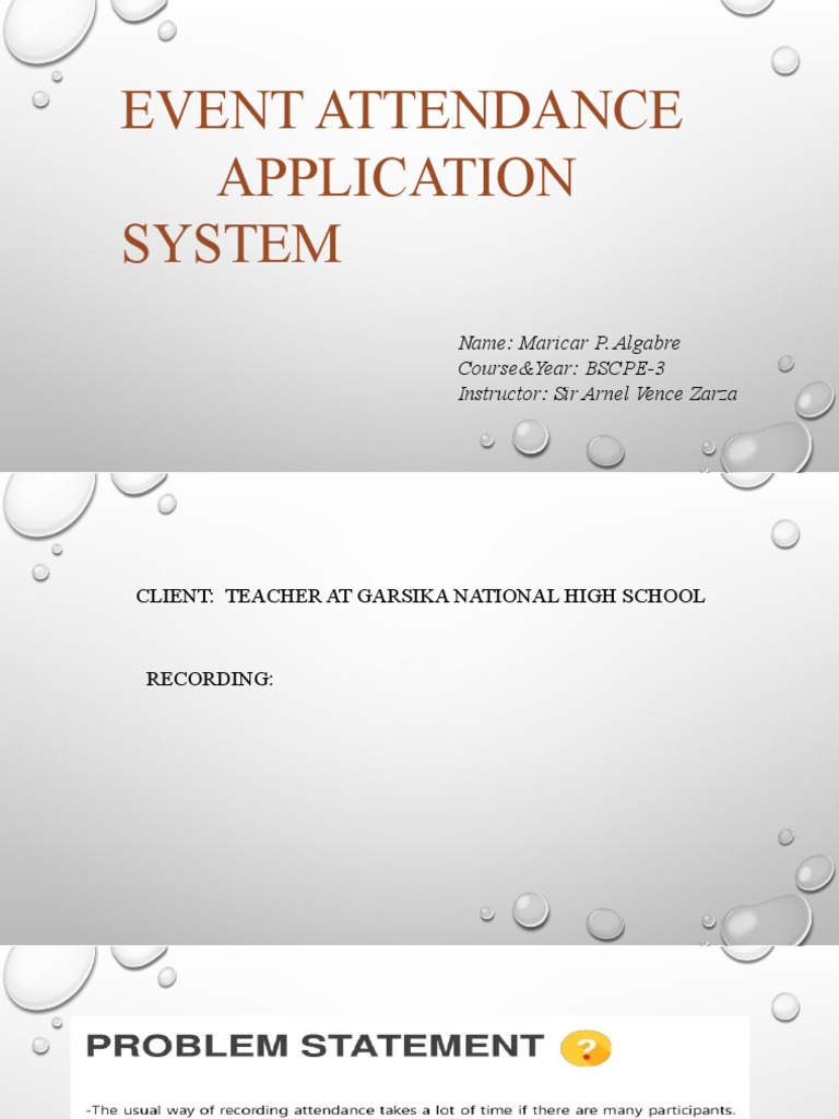 Event Attendance System | PDF