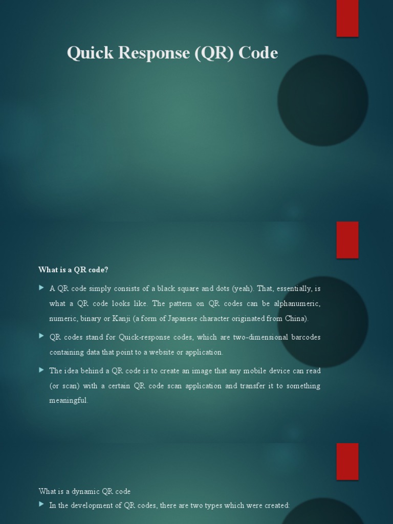 Quick Response Qr Code Pdf Qr Code Information Technology