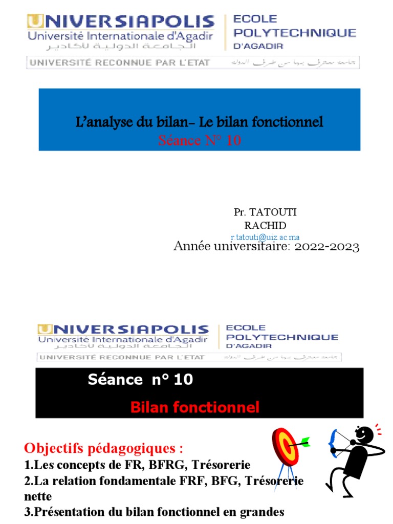 Analyse du Bilan Fonctionnel | PDF | Fonds de roulement | Bilan comptable