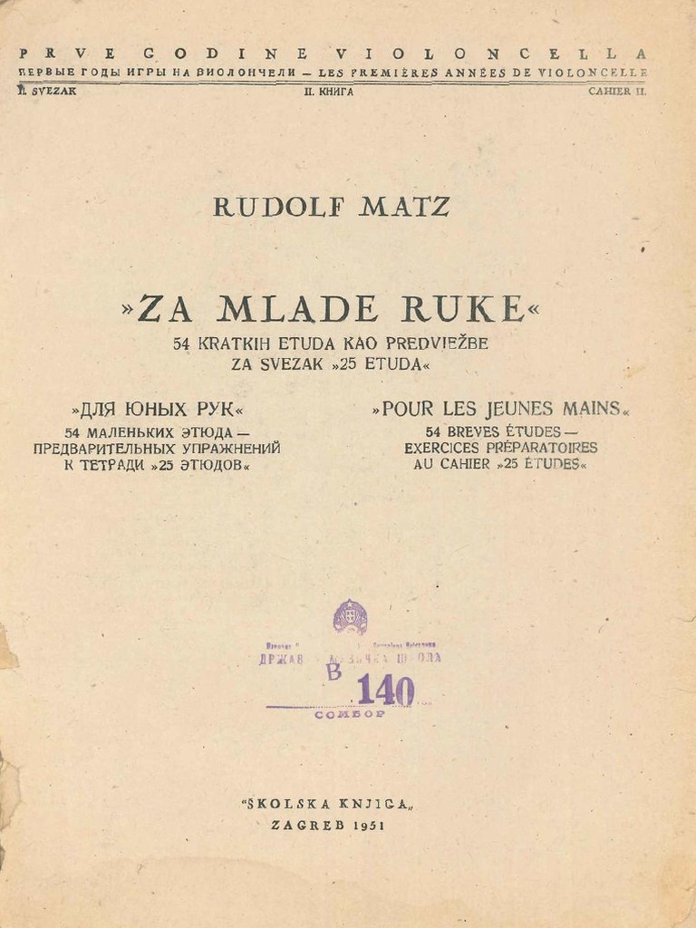 Rudolf Matz Cello School | PDF