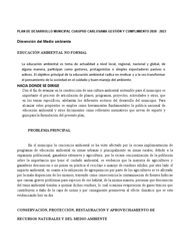 Cuaspud Carlosama | PDF | Entorno natural | Deforestación