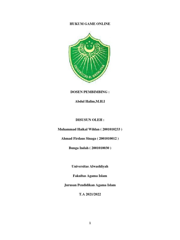 HUKUM GAME ONLINE Bunga | PDF