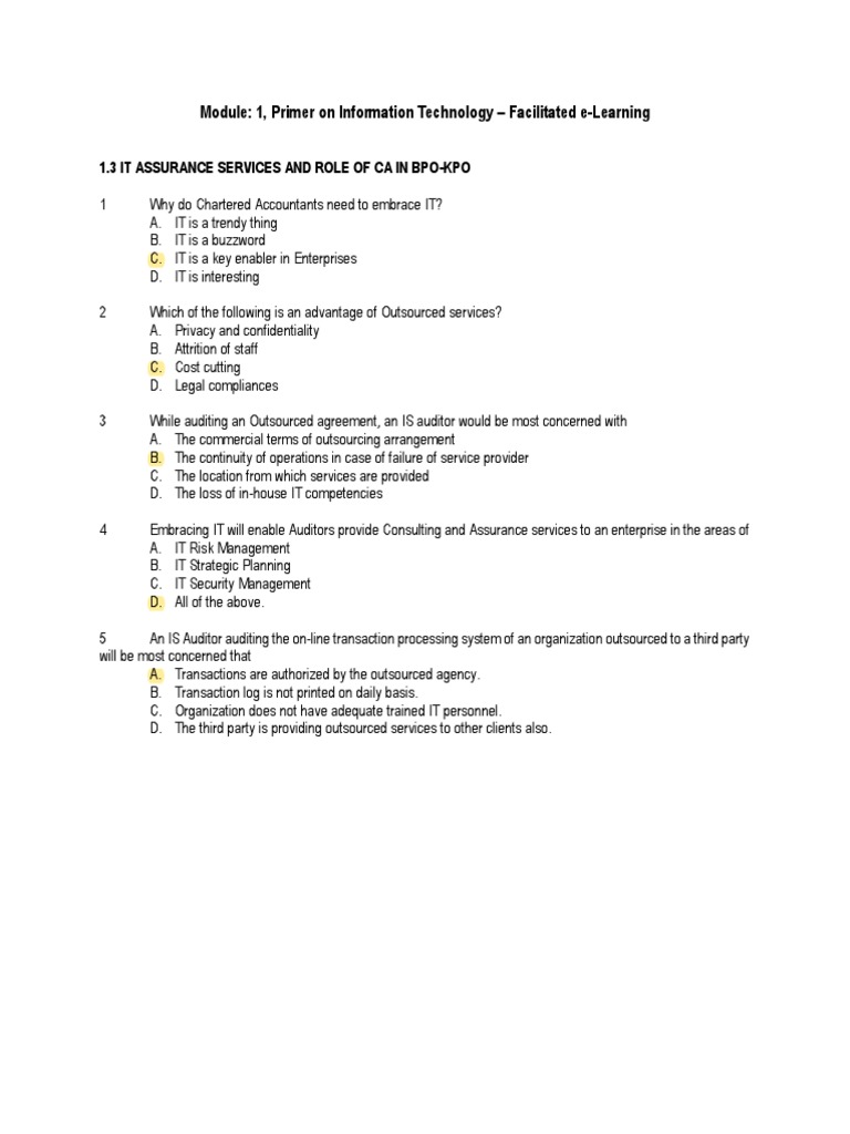 Combined - Out Icai MCQ | PDF | Governance | Internal Control