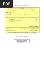 Coaching Fee Receipt Template | PDF