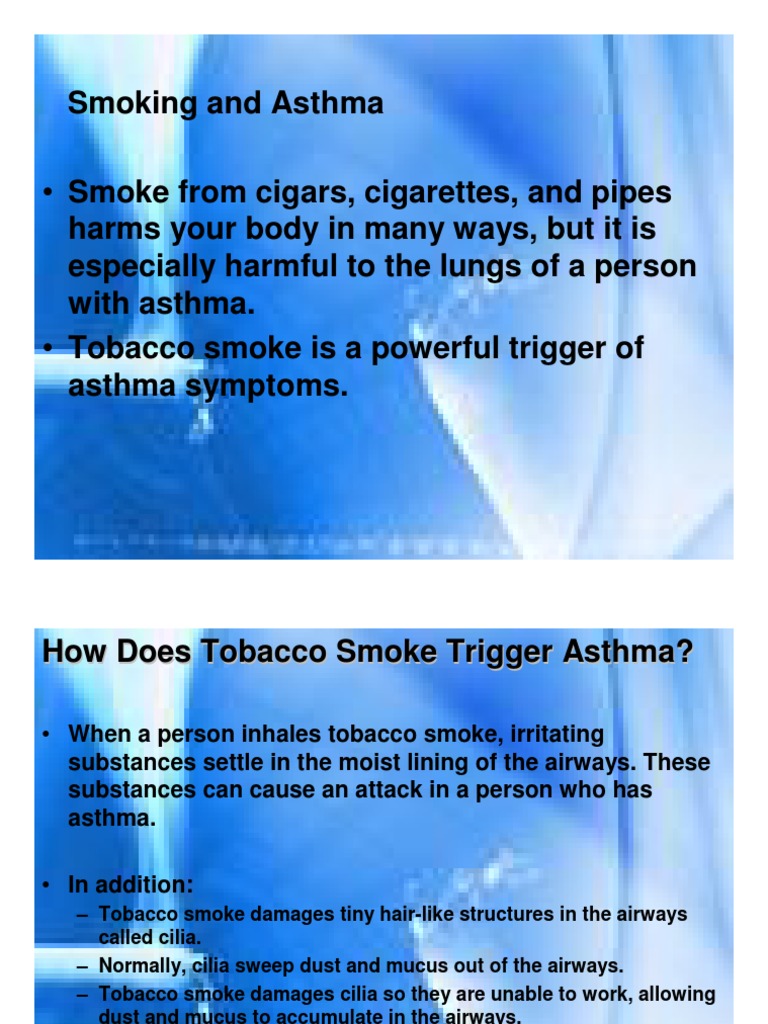 ASTHMA AND SMOKING | PDF | Asthma | Cigarette