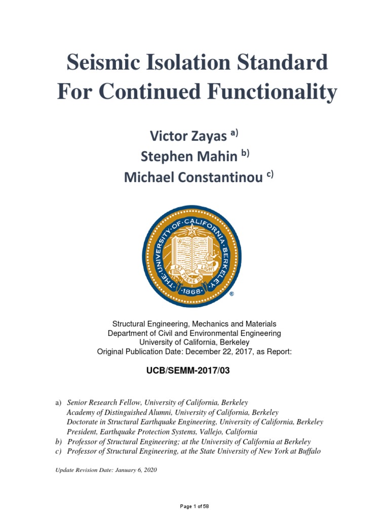 Seismic Isolation Standard | PDF | Reliability Engineering | Calibration