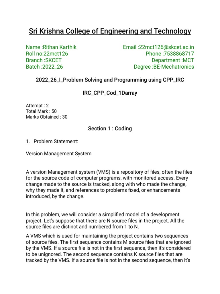 Version Management System: Analyzing Tracked and Untracked Source Files | PDF | Version Control ...