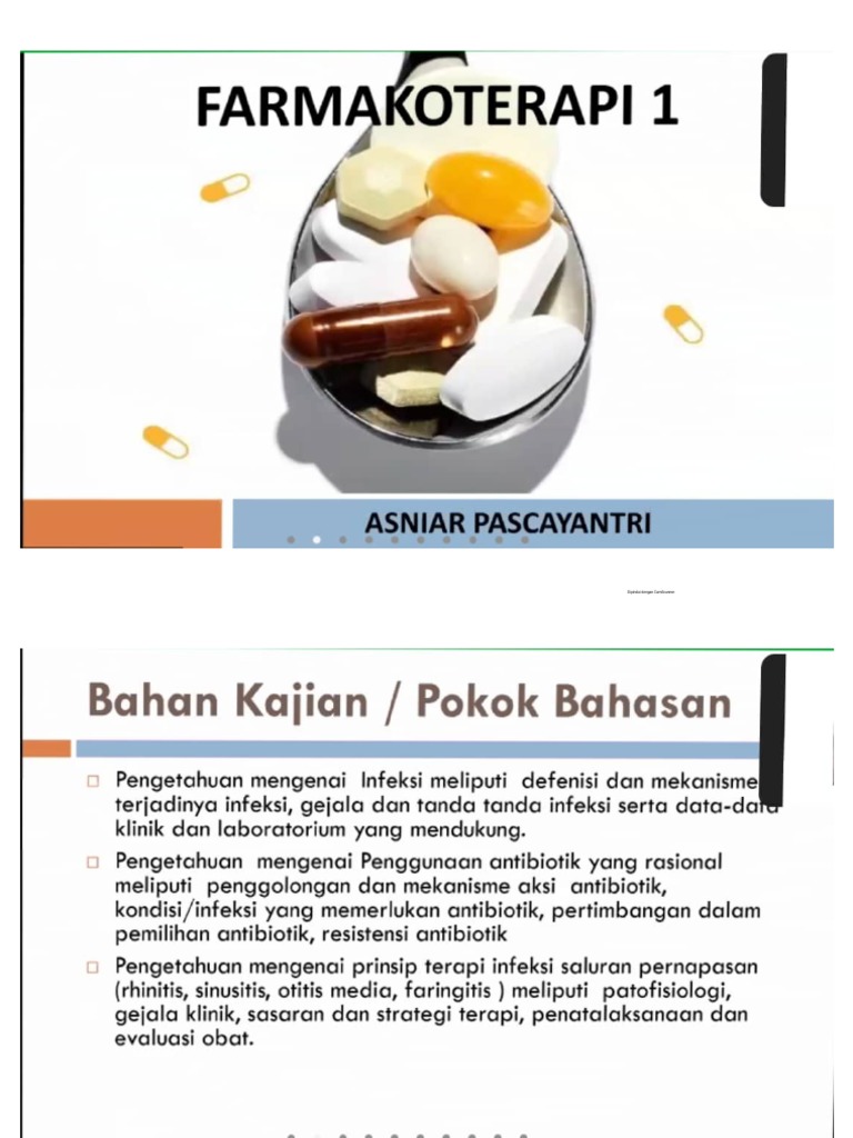 Farmakoterapi I 1&2 | PDF