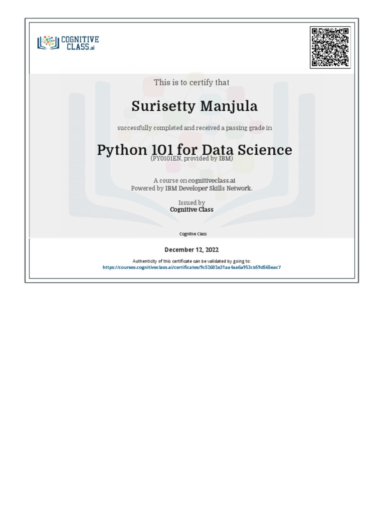 Python Certificate | PDF