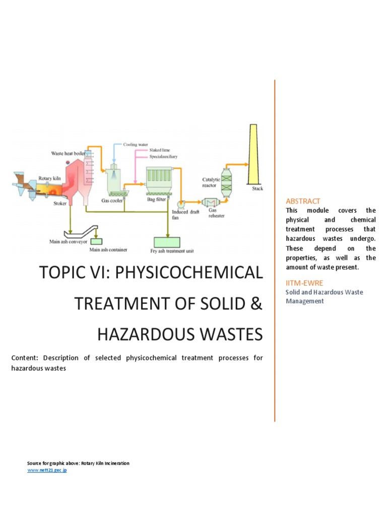 Physico Chemical Treatment Solid Hazardous Waste | PDF | Adsorption ...