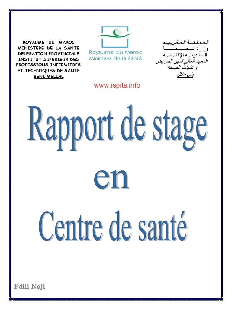 Rapport de stage infirmier à Ghdira | PDF | Allaitement | Vaccination