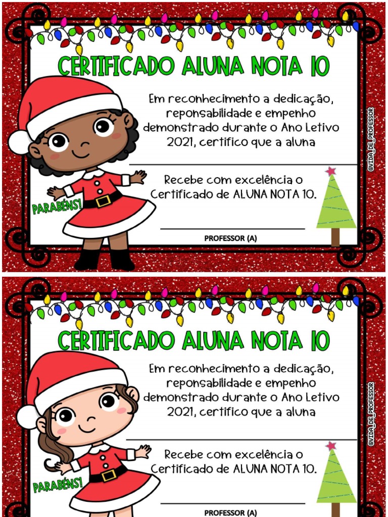 Certificado Aluno Nota 10 Termos Uso | PDF