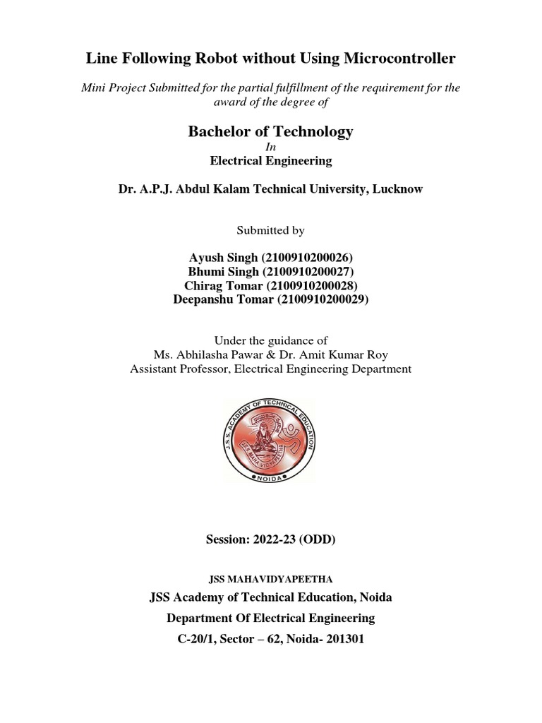 Line Following Robot Without Using Microcontroller | PDF
