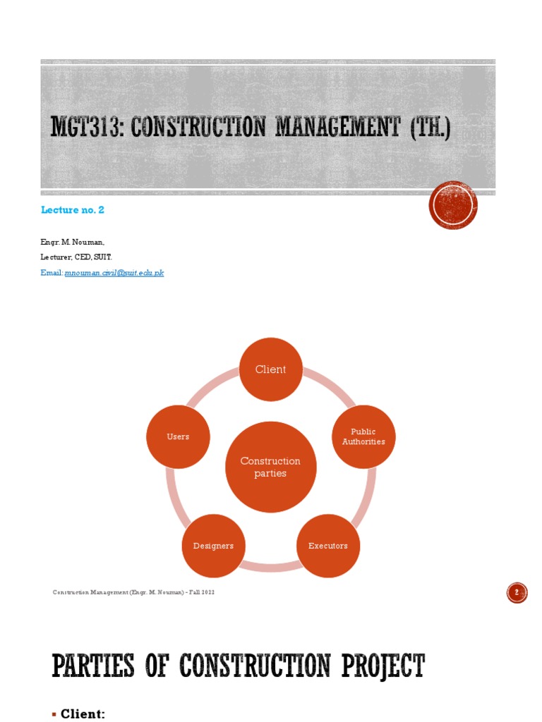 Lecture No. 2 | PDF | Construction Management | Project Management