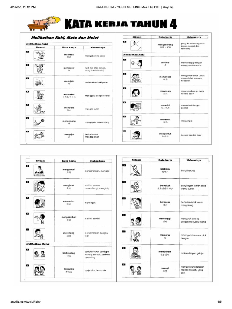 Kata Kerja (Example) | PDF