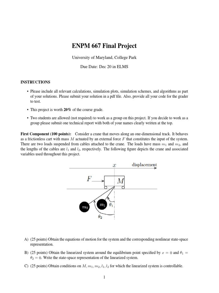 Final Project | PDF | Control Theory | Systems Theory