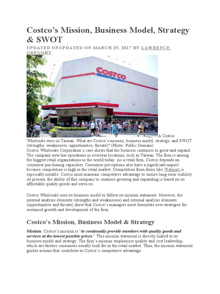 Costco - Business Model | PDF | Costco | Retail