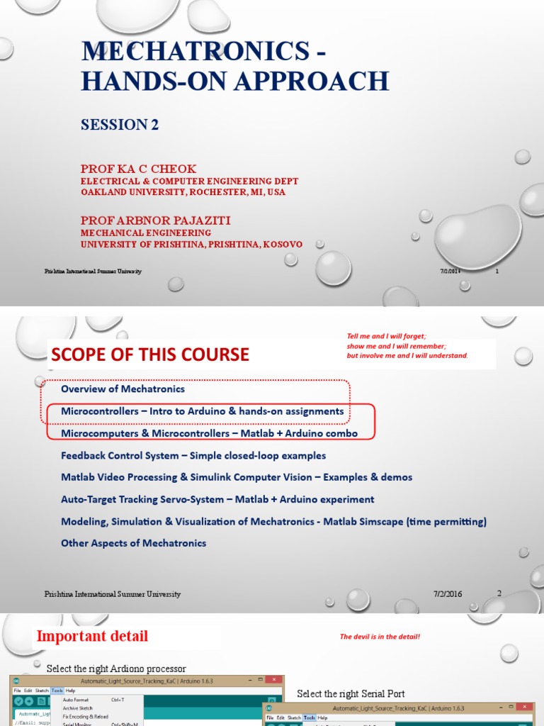 Mechatronics - Hands-On Approach: Session 2 | PDF | Computer Science | Electrical Engineering