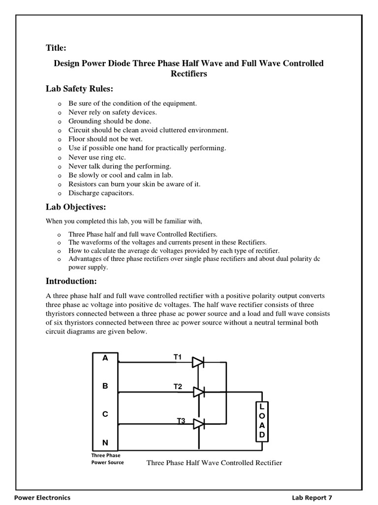 Lab Report 7th | Download Free PDF | Rectifier | Electrical Components