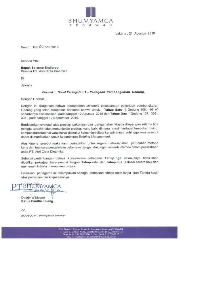 SP 1 PT Asri Cipta Dinamika | PDF