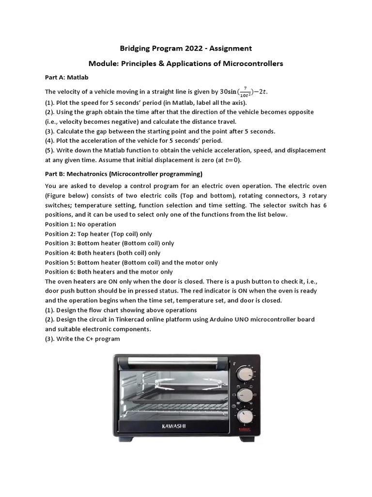 Bridging Assignment - Principles and Applications of Microcontrollers | PDF
