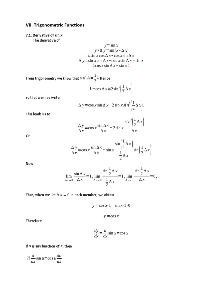 Trigonometric Function | PDF | Trigonometric Functions | Beam (Structure)