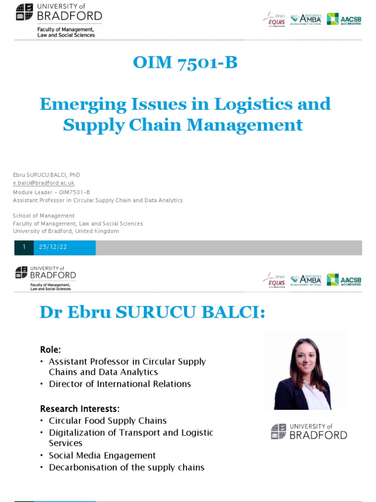 Lecture-1 Understanding Logistics and SCM-2.v1 (1) - 1 | PDF | Supply ...