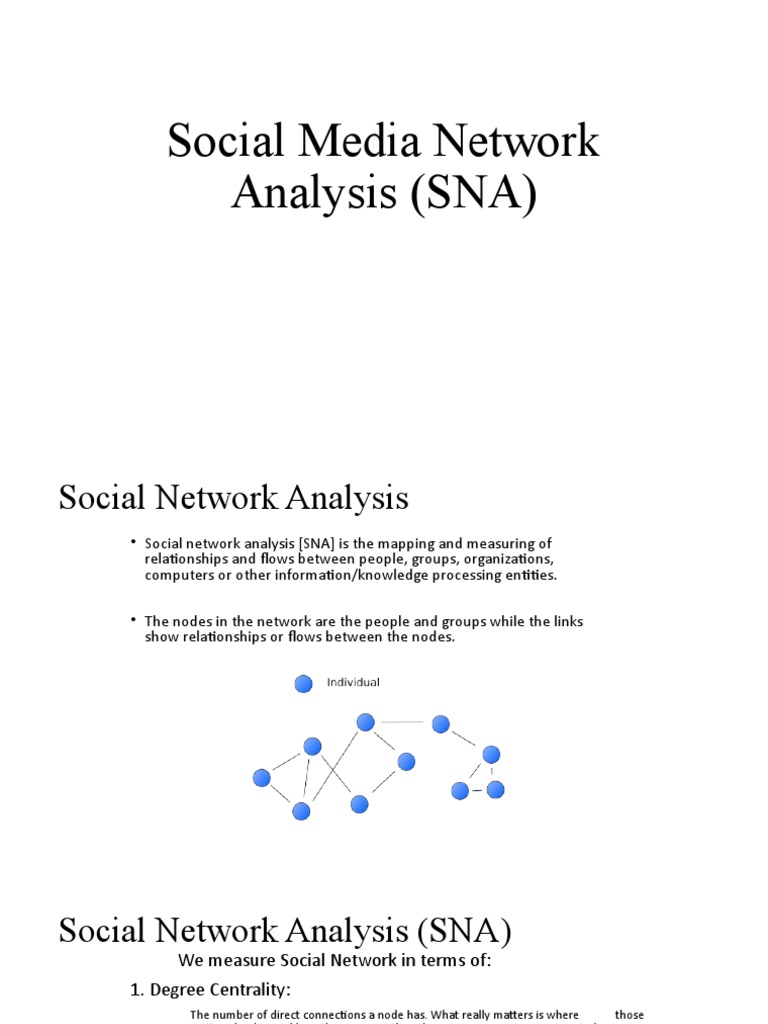 Social Media Network Analysis (SNA) | PDF