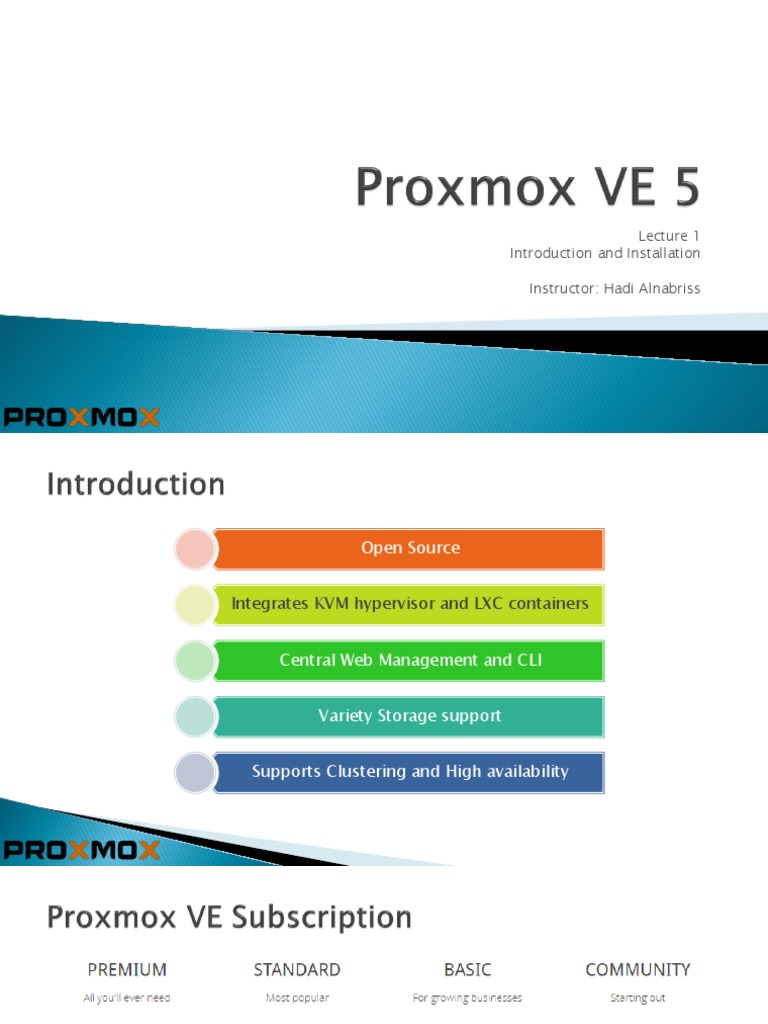 Introduction to Installing and Configuring Proxmox Virtual Environment | PDF | Computer Hardware ...