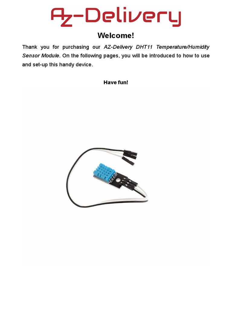 DHT11 Temperature Sensor Module - EN | PDF | Resistor | Electrical ...