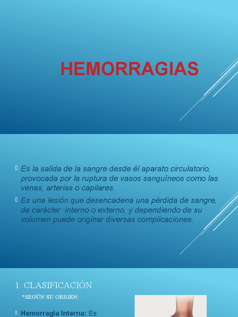 Tipos y clasificación de hemorragias: causas, consecuencias y ...