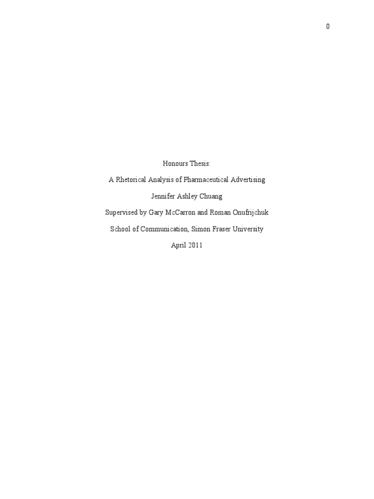 A Rhetorical Analysis of Pharmaceutical Advertising | PDF | Rhetoric ...