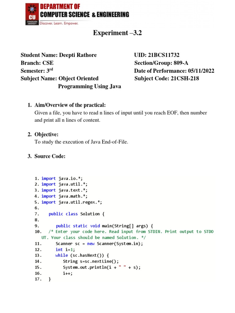 Java EOF Handling Practical Guide | PDF