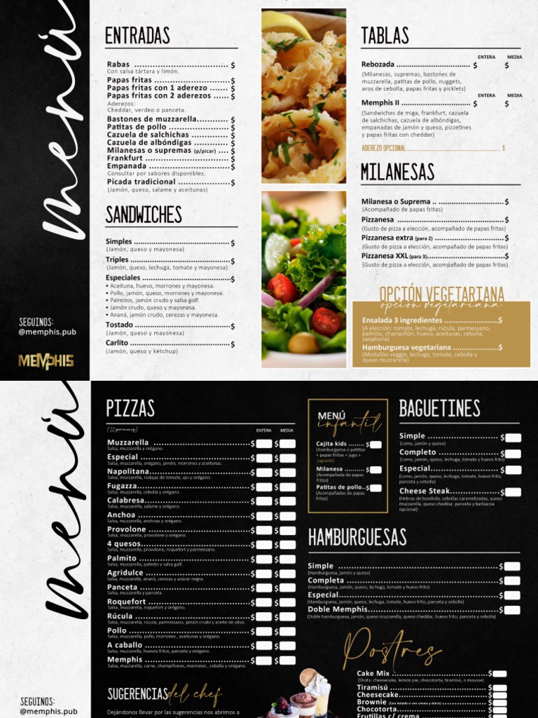 Menu Memphis | PDF