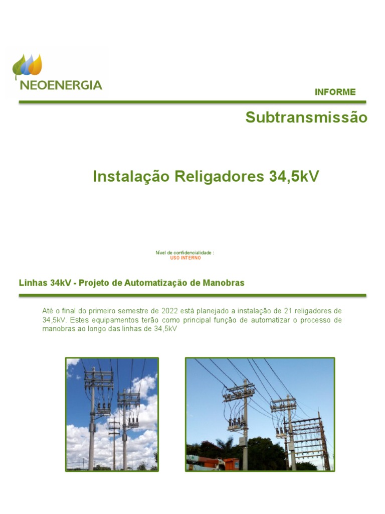 Religadores 34,5kV - Informe | PDF