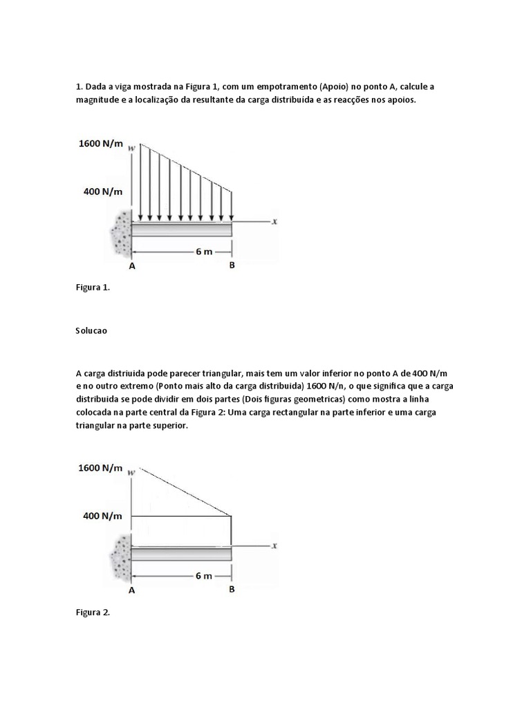 06-CP3-Vigas-3-Carga Mixta Triangular-Rectangular - Cópia | PDF | Triângulo | Física