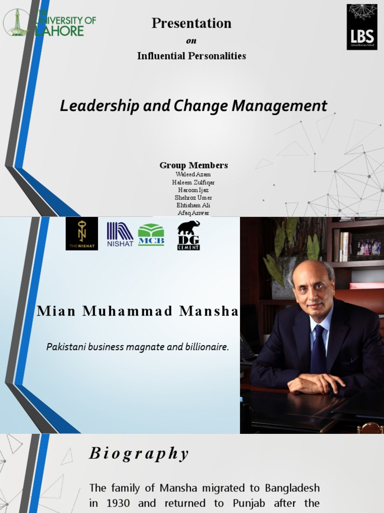 Leadership and Change Management: Presentation | PDF