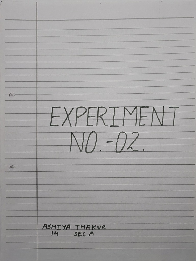 Expt 02 A-14 Ashiya Thakur | Descargar gratis PDF | Civil Engineering | Machines