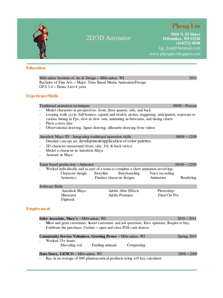 Pheng L. 2011 Resume | PDF | Art