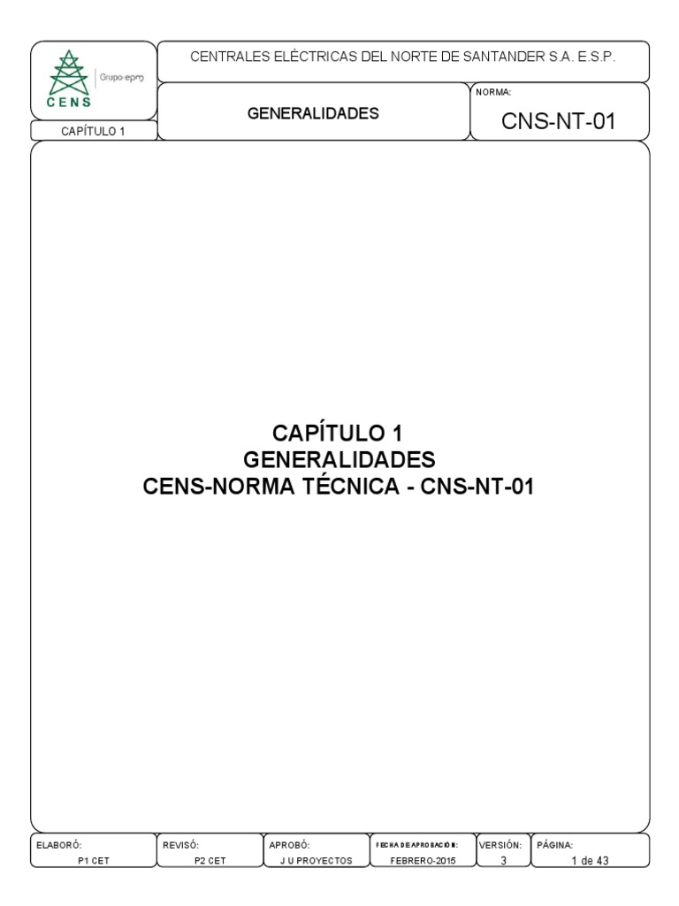 Capitulo 1 Generalidades Cns Nt 01 | PDF | Ingenieria Eléctrica | Corriente eléctrica