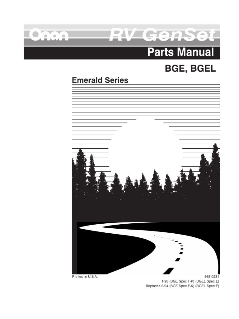 Onan Generator Parts and Safety Manual | PDF | Carburetor | Ignition System