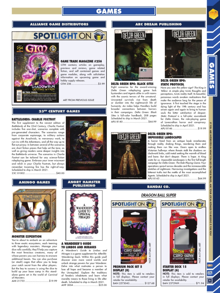 GTM254 Games | PDF