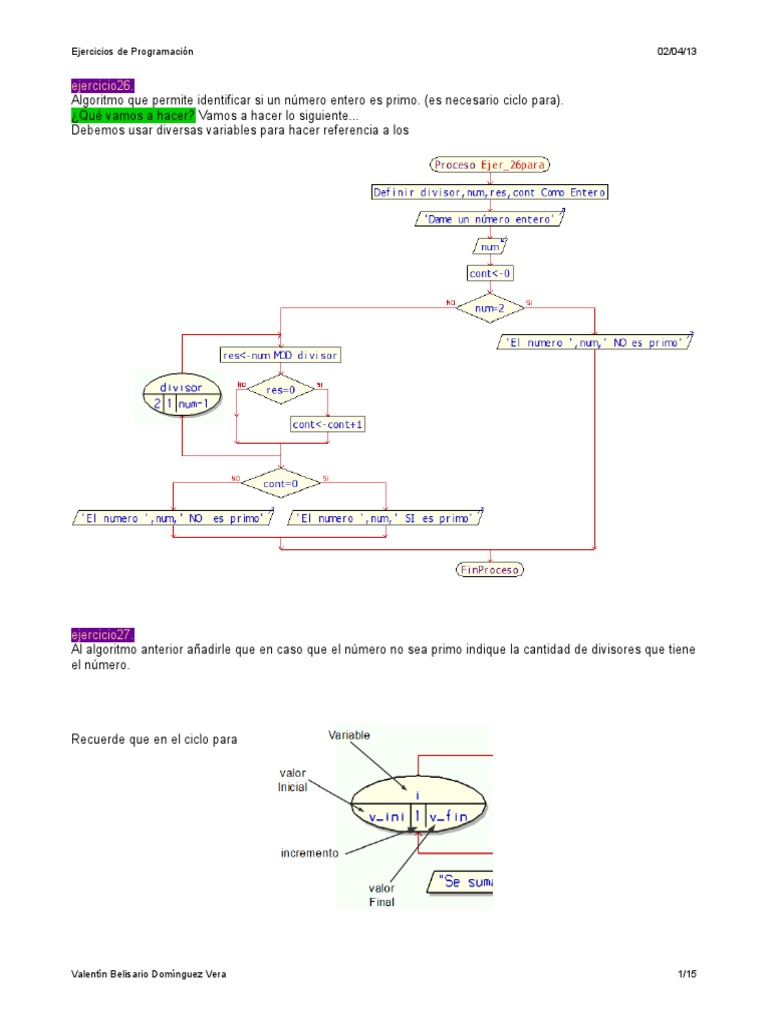 Algoritmos Con Diagramas de Flujo Parte 2 Ver2 | PDF | Algoritmos ...