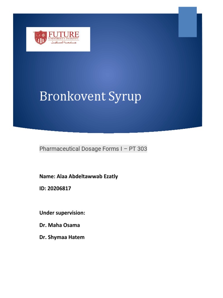 Bronkovent Syrup | PDF