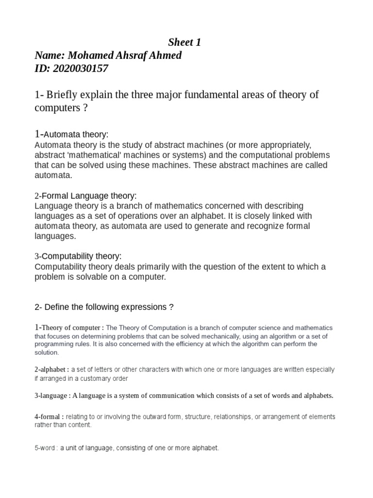 Sheet1 Sasec Pdf Theory Of Computation Mathematical Logic 