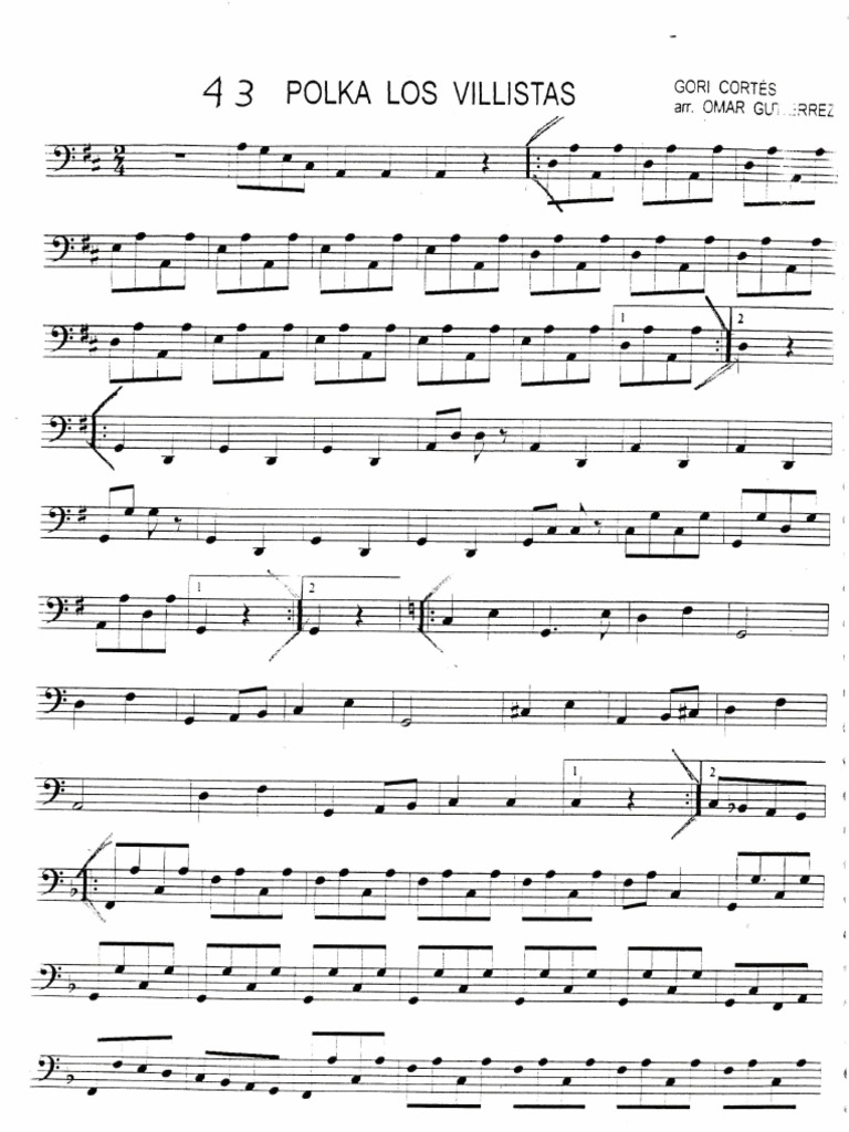 Polka Villistas Cello | PDF