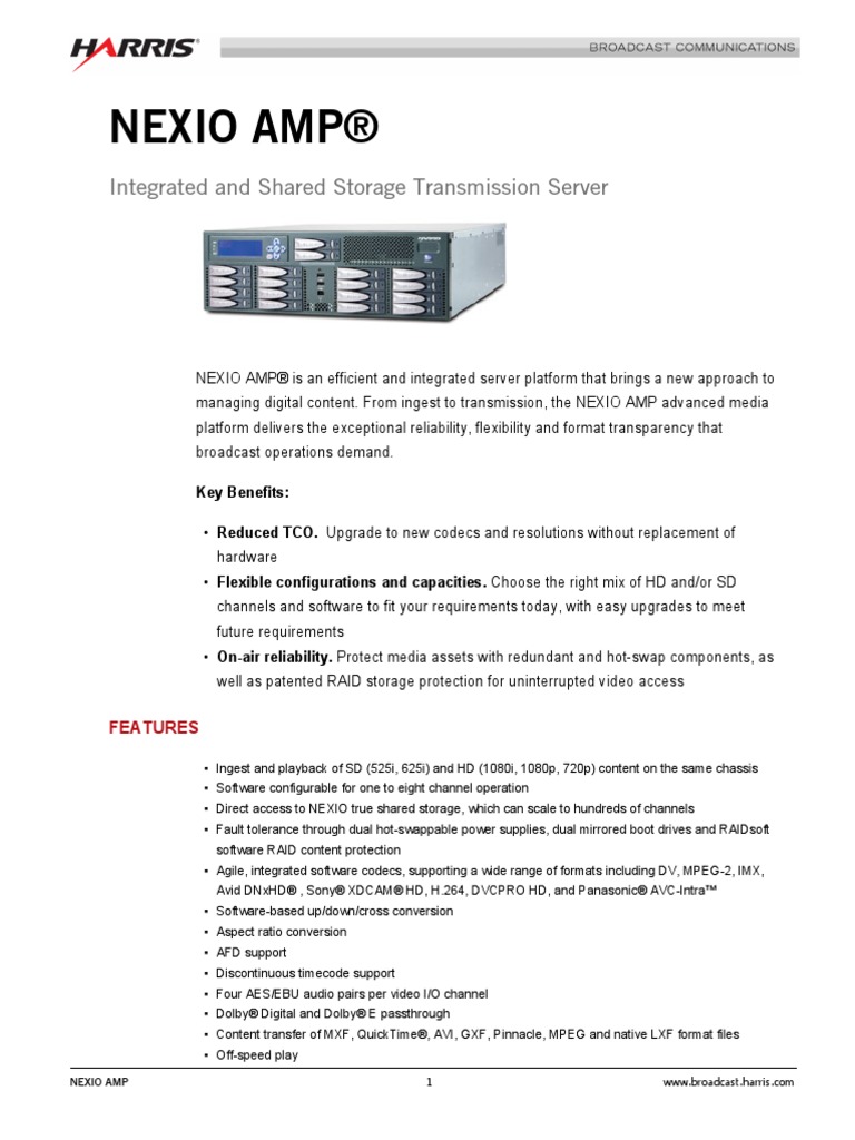 01.nexio Amp | PDF | Computing | Multimedia