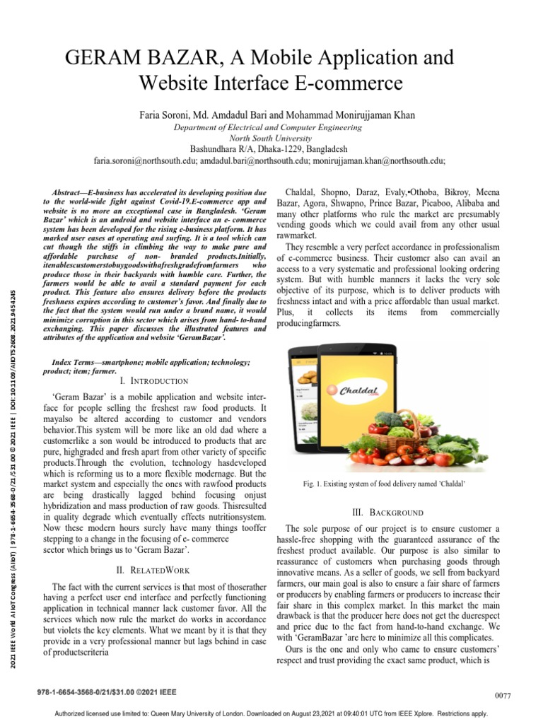 GERAM_BAZAR_A_Mobile_Application_and_Website_Interface_E-commerce | PDF ...