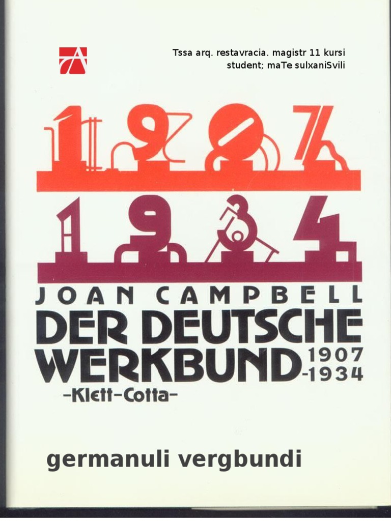 Deutscher Werkbund, weissenhofsiedlung - რეფერატი | PDF
